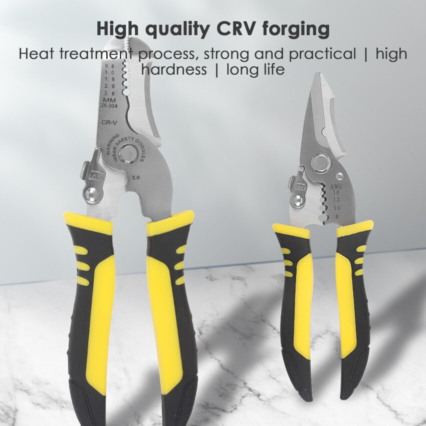 คีมตัดสายไฟแบบมัลติฟังก์ชั่นคีมตัดสายไฟคีมหนีบและปอกเครื่องมือช่างที่ ...