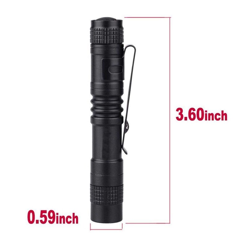3X Flashlight Pen Torch Super Small Mini AAA XPE-R3 LED Lamp Belt Clip ...