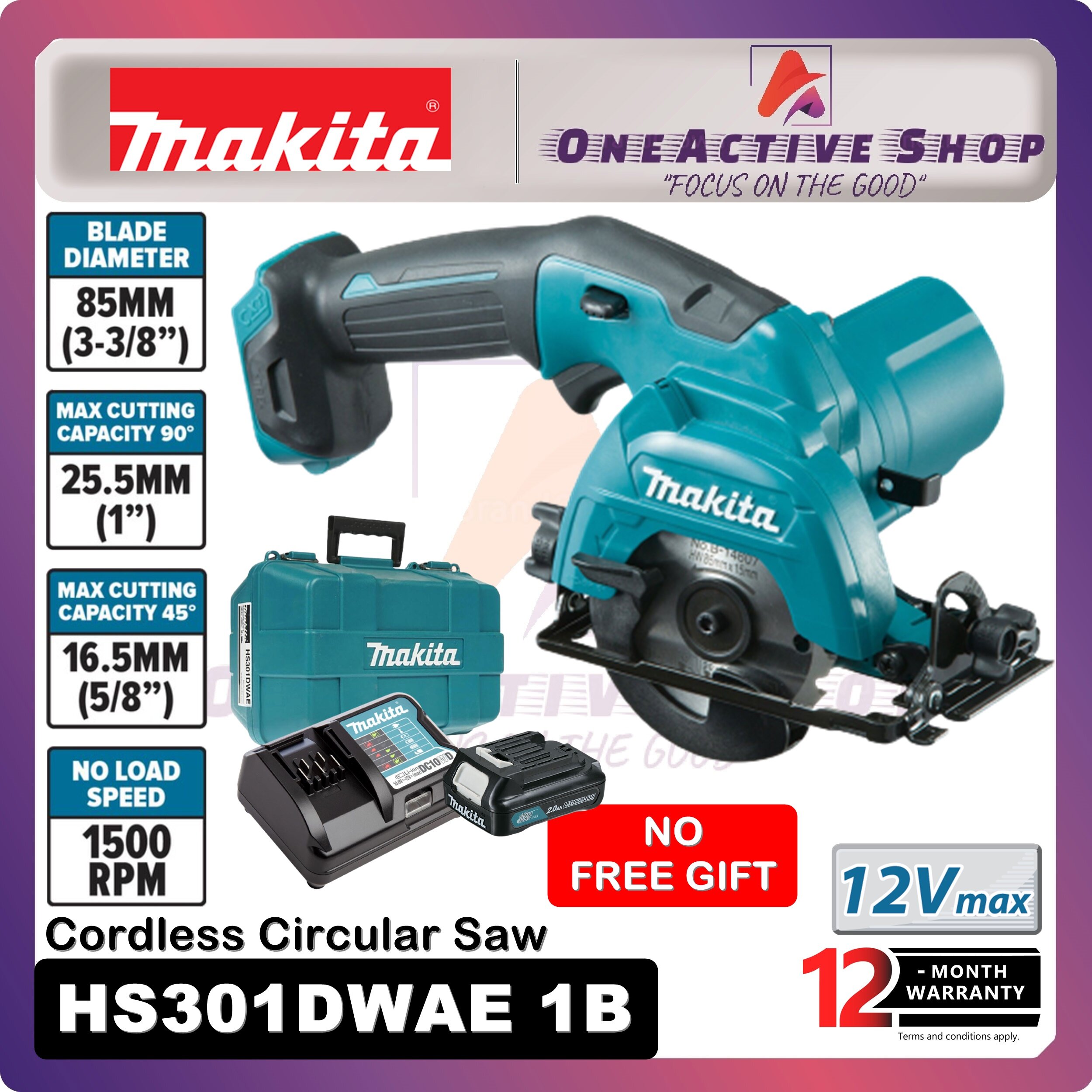 MAKITA 12V Cordless Circular Saw HS301D - 1 Year Warranty ( MAKITA CIRCULAR SAW HS301DZ ...