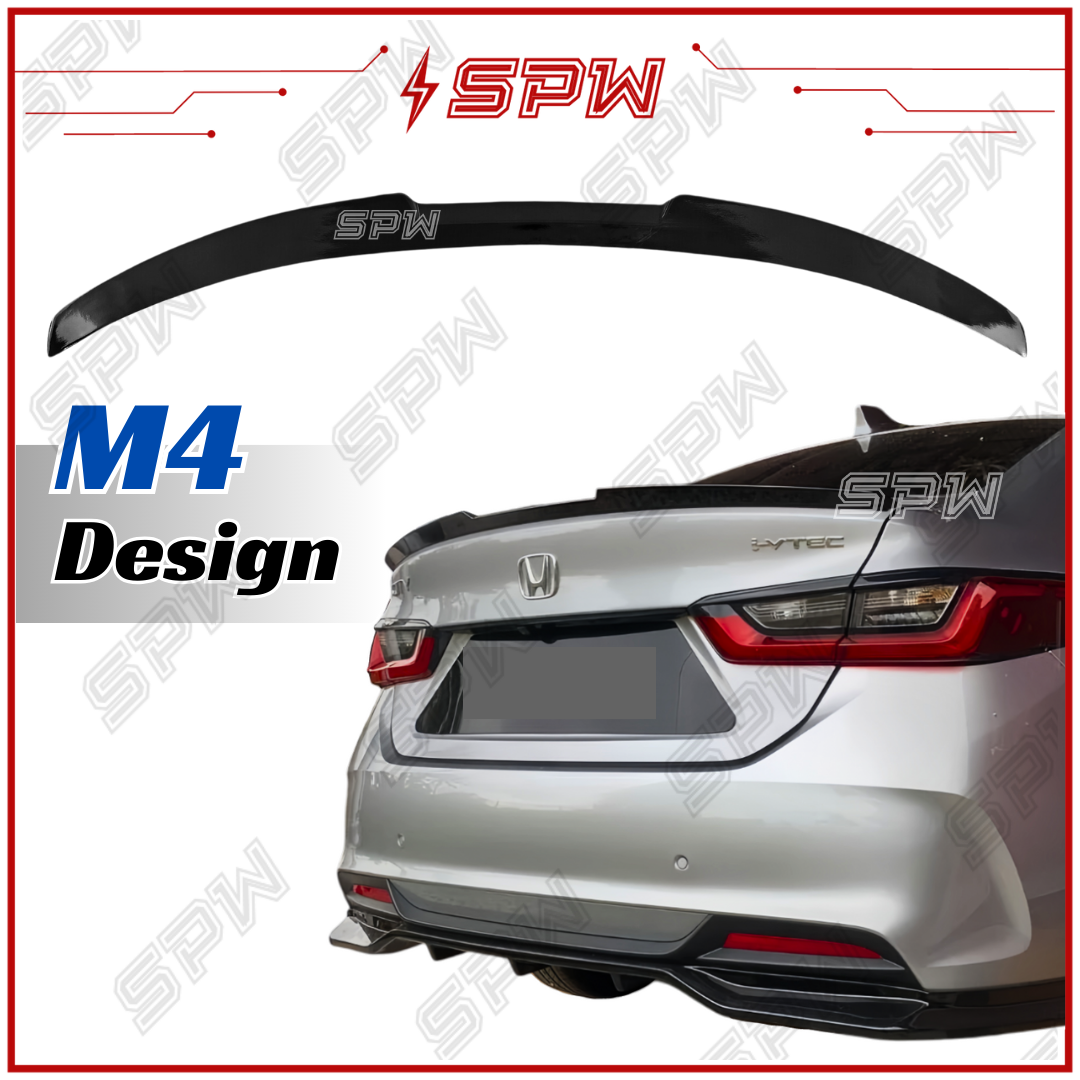 Honda City SEDAN (2020-2024) RS / M4 Spoiler Lip Rear Spoiler ABS Ducktail Trunk Spoiler Duck ...
