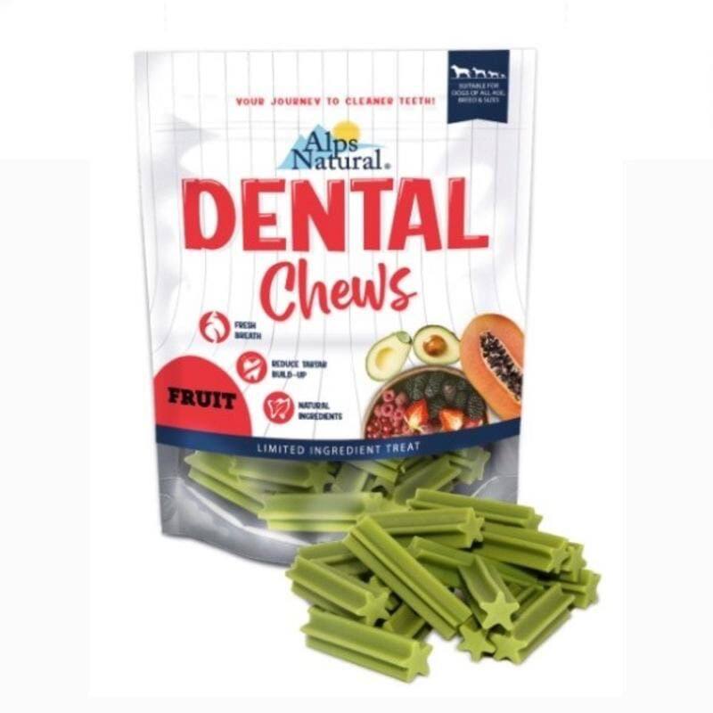 ALPS NATURAL Dental Chews - 3 Flavors (Fruit, Milk, Mint) / Dog Treat ...