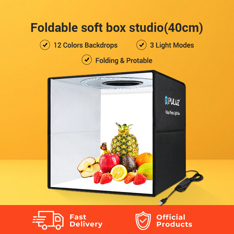 PULUZ 40CM Portable Photo Studio Light Box,Dimmable Photo Lightbox ...