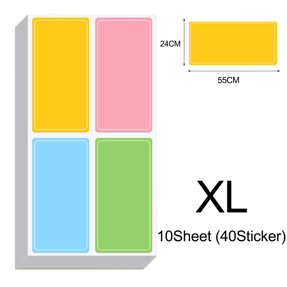 10 Sheets Sticky Writing Label Sticker Colorful Sticker Waterproof ...