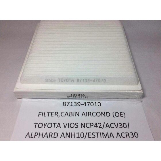 CABIN AIR COND FILTER TOYOTA VIOS NCP42 CAMRY ACV30 ESTIMA ACR30 ...