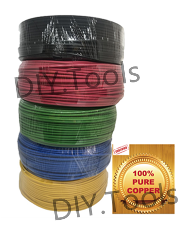 DIY.Tools【100% PURE COPPER】PER METER SIRIM CABLE LINK 4MM INSULATED PVC ...