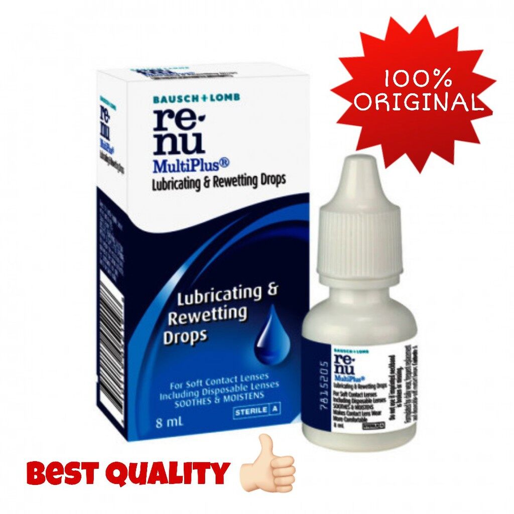 Bausch & Lomb Renu Multiplus Lubricating And Rewetting drops (8ml) Eyedrop | Lazada