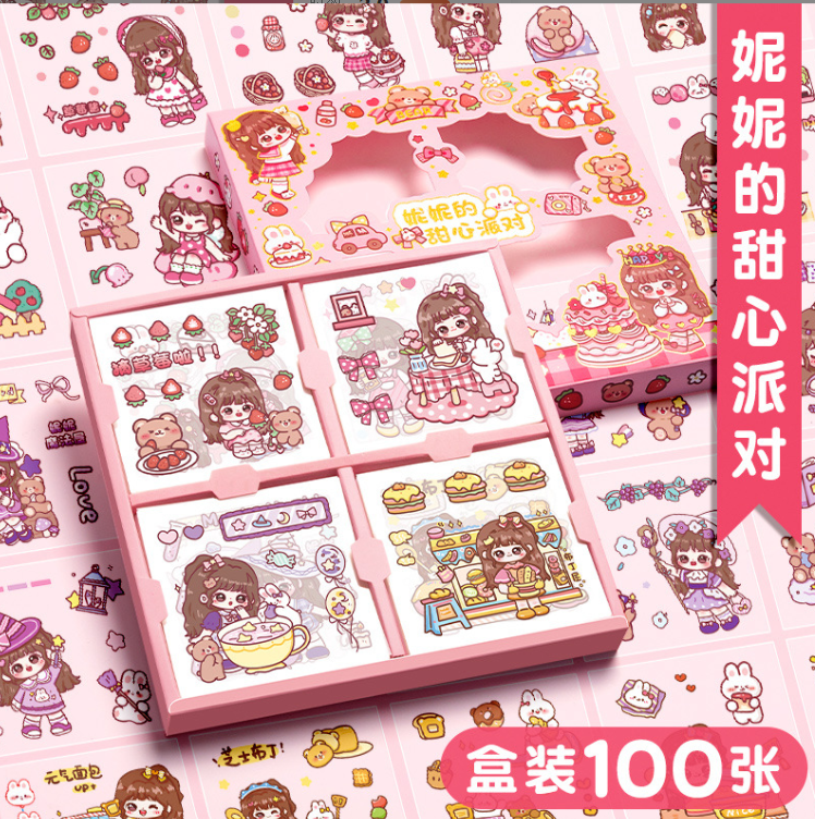 (Ready Stock) - Kawaii Stickers Box 100pcs/Box - Sticker Gift Set for ...