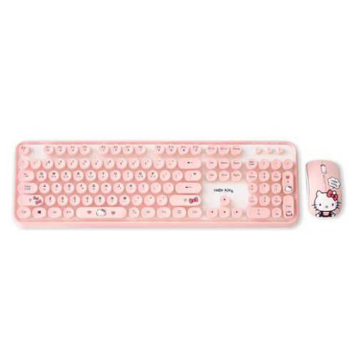 ชุดคีย์บอร์ดไร้สาย Hello Cat Kitty Hello-Kitty 1P & Mouse 1P (สีขาว ...