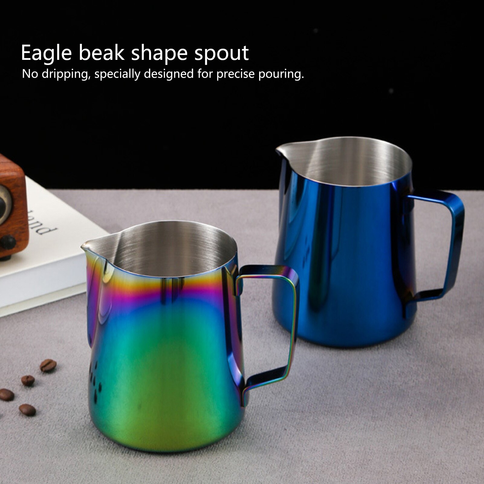 350ml Coffee Pitcher Latte Art Making Cup Colorful Milk Frothing ...