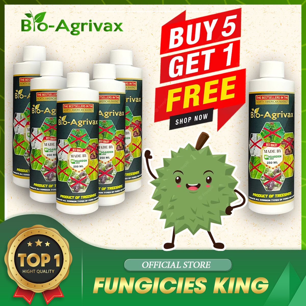 COMBO BELI 5 PERCUMA 1 Fungisid King Bio-Agrivax - Racun Kulat Pokok ...