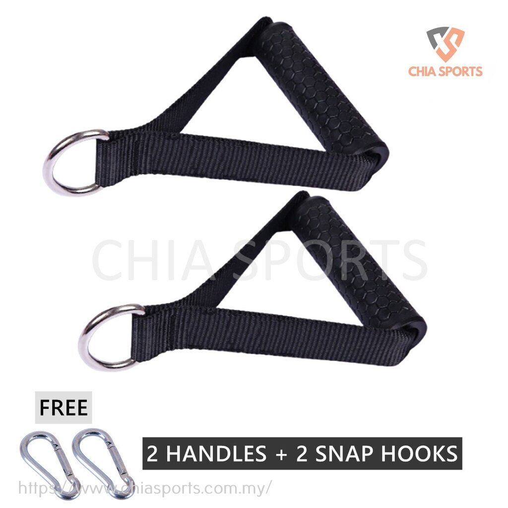 1 pc Upgraded Stirrup Handle Exercise Grip Tricep Rope Strap Cable ...