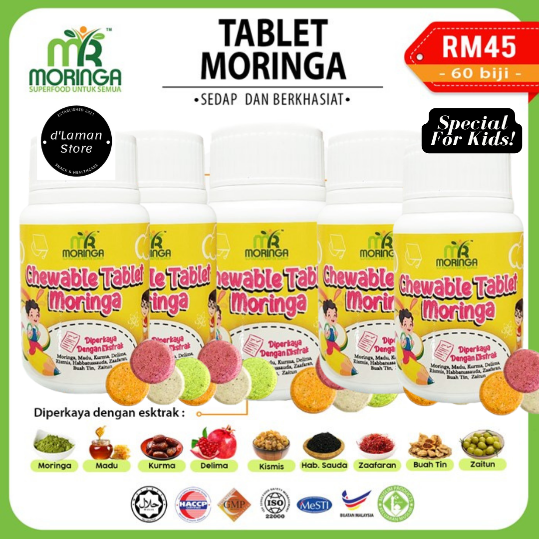 MR Moringa Tablet Chewable Moringa Membekalkan Kalsium dan Menguatkan ...