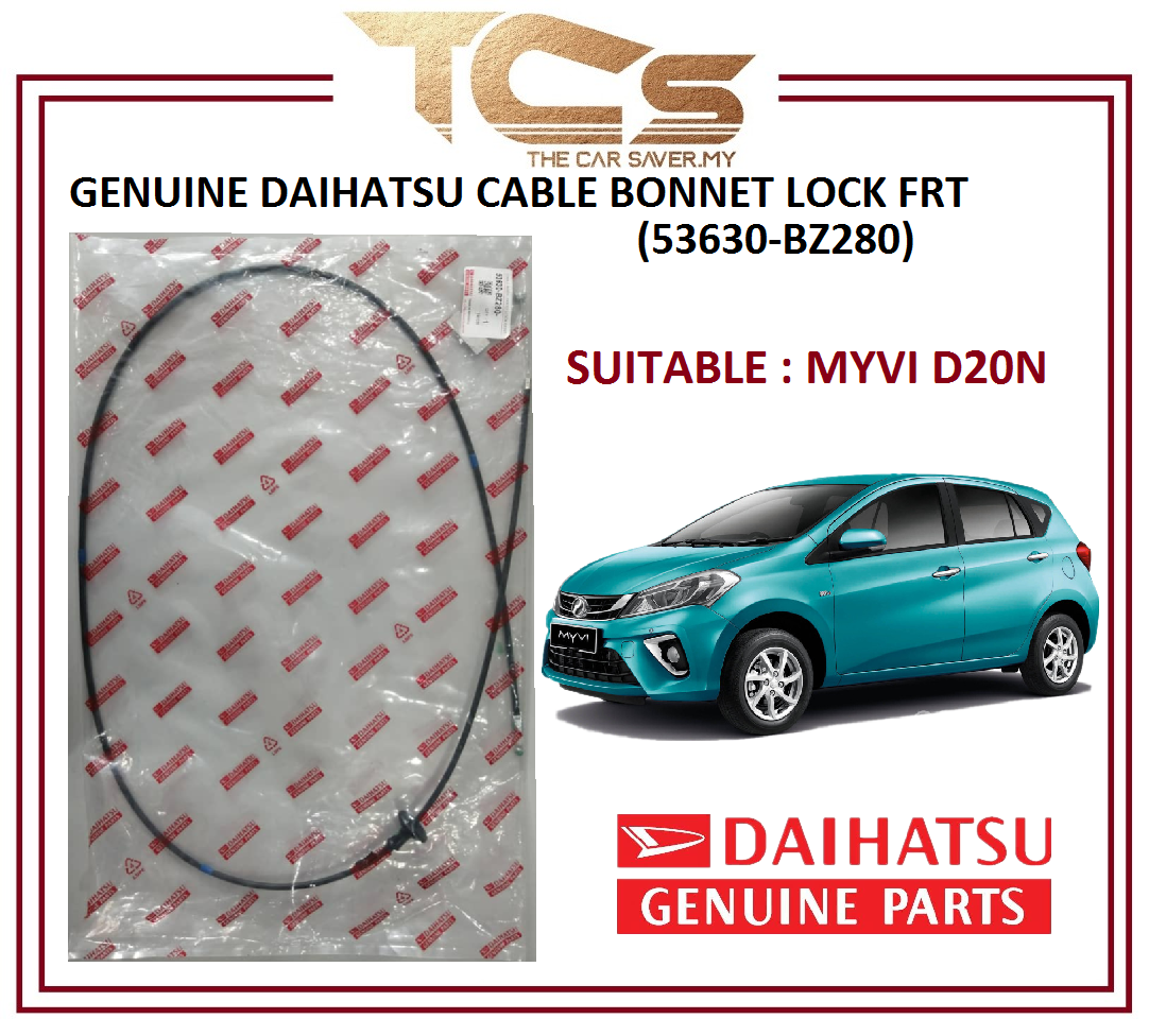 MYVI D20N CABLE BONNET LOCK FRONT GENUINE PERODUA-(53630-BZ280) | Lazada