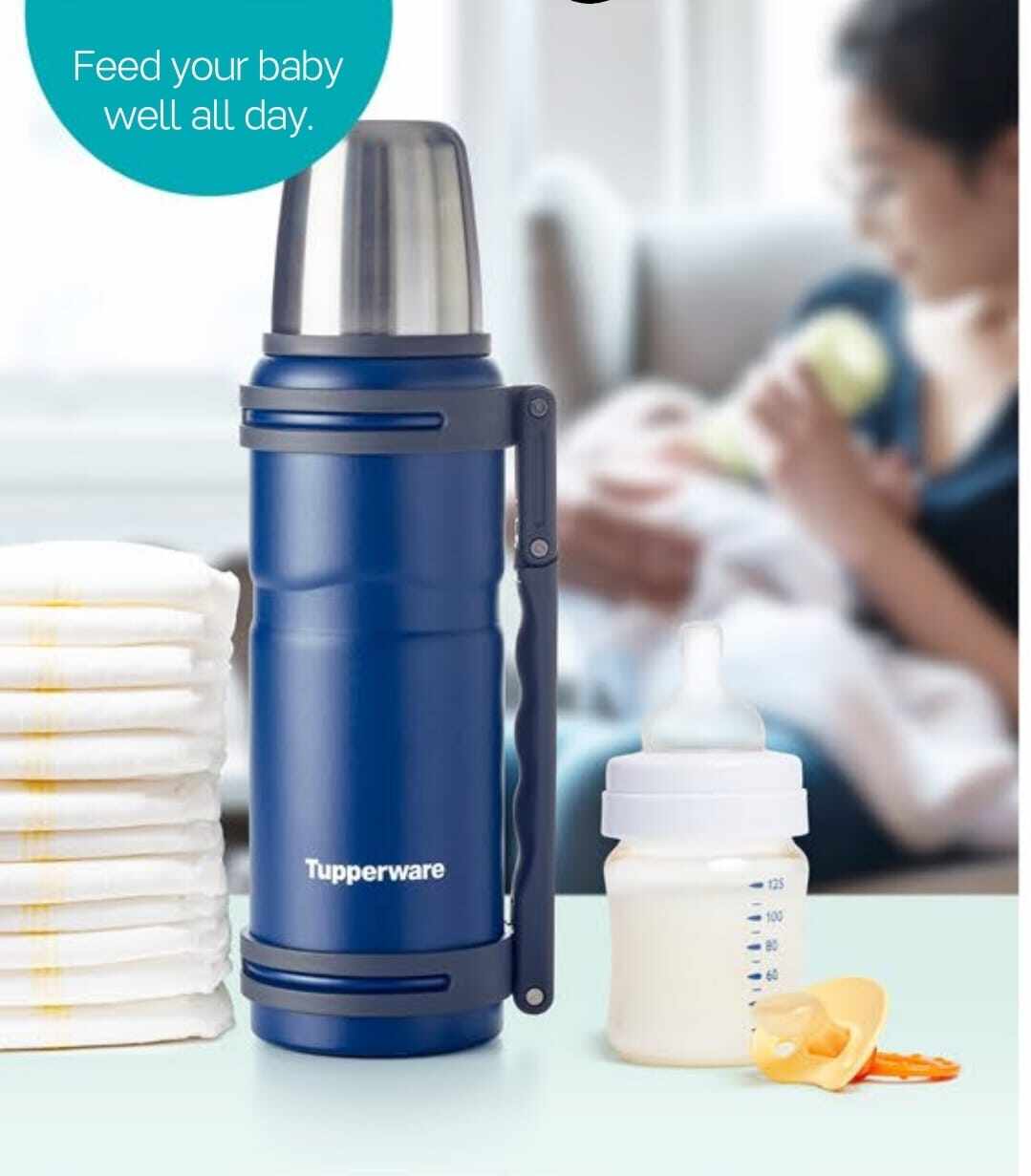 Tupperware Xploris Thermal Flask 1.2L (Thermos ) : keep your drink hot or cold up to 6 hours ...