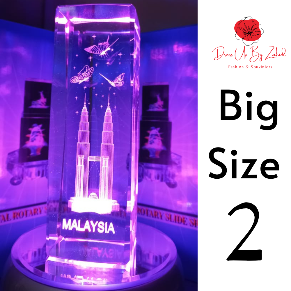 New Arrival (7 LED) Twin Towers Kuala Lumpur Crystal Kristal With 7 Led ...