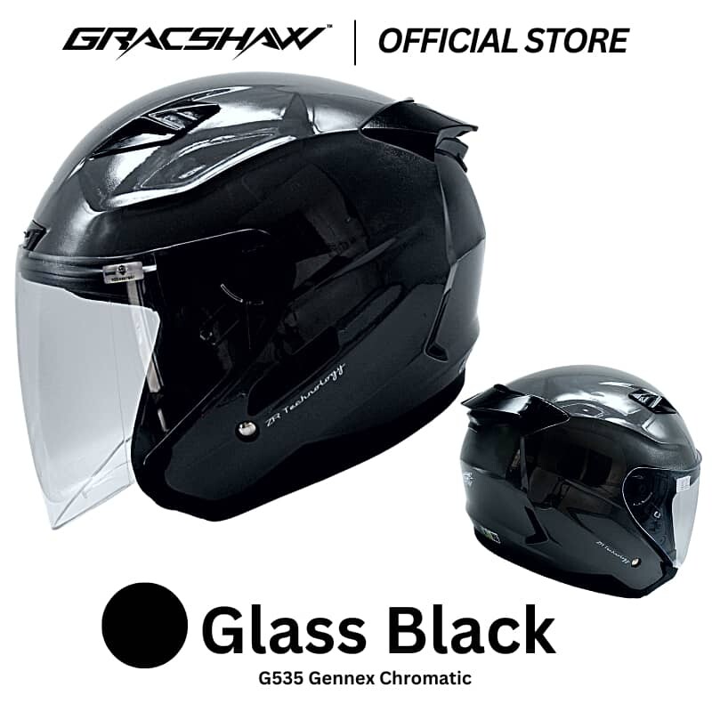 2022 DESIGN } GRACSHAW GAIZER GENNEX G535 DOUBLE VISOR PLAIN COLOUR QR ...
