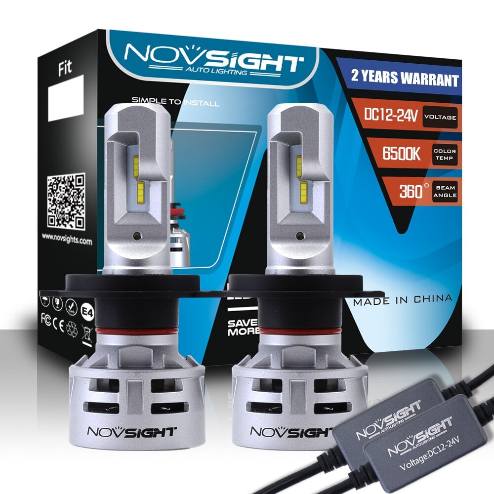 Novsight ใหม่ N9 LED ไฟหน้ารถ 60W 10000LM 9006 H4 H7 H11 LED ไฟหน้าชุด ...