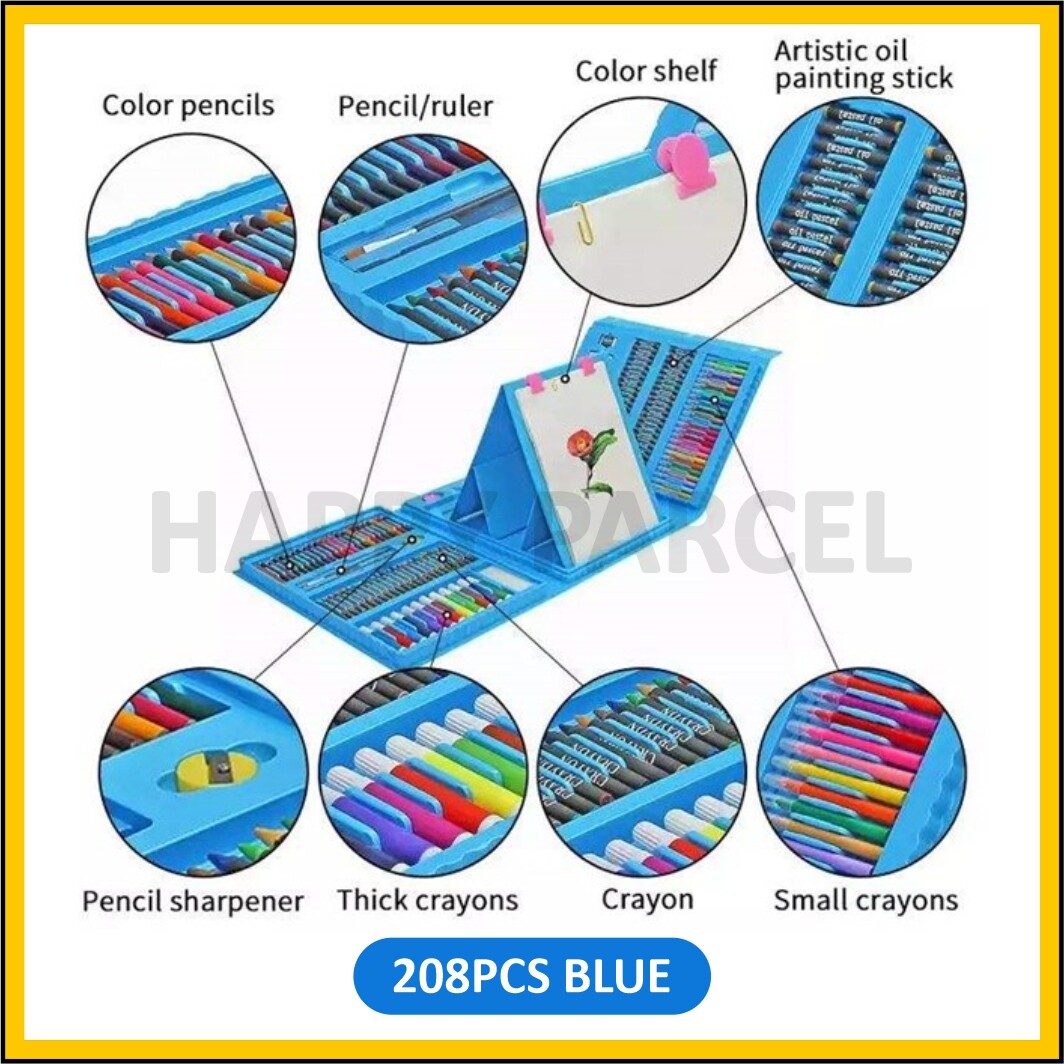 86/208pcs Kids Painting Set Colour Crayon Drawing Art Set for Kids ...