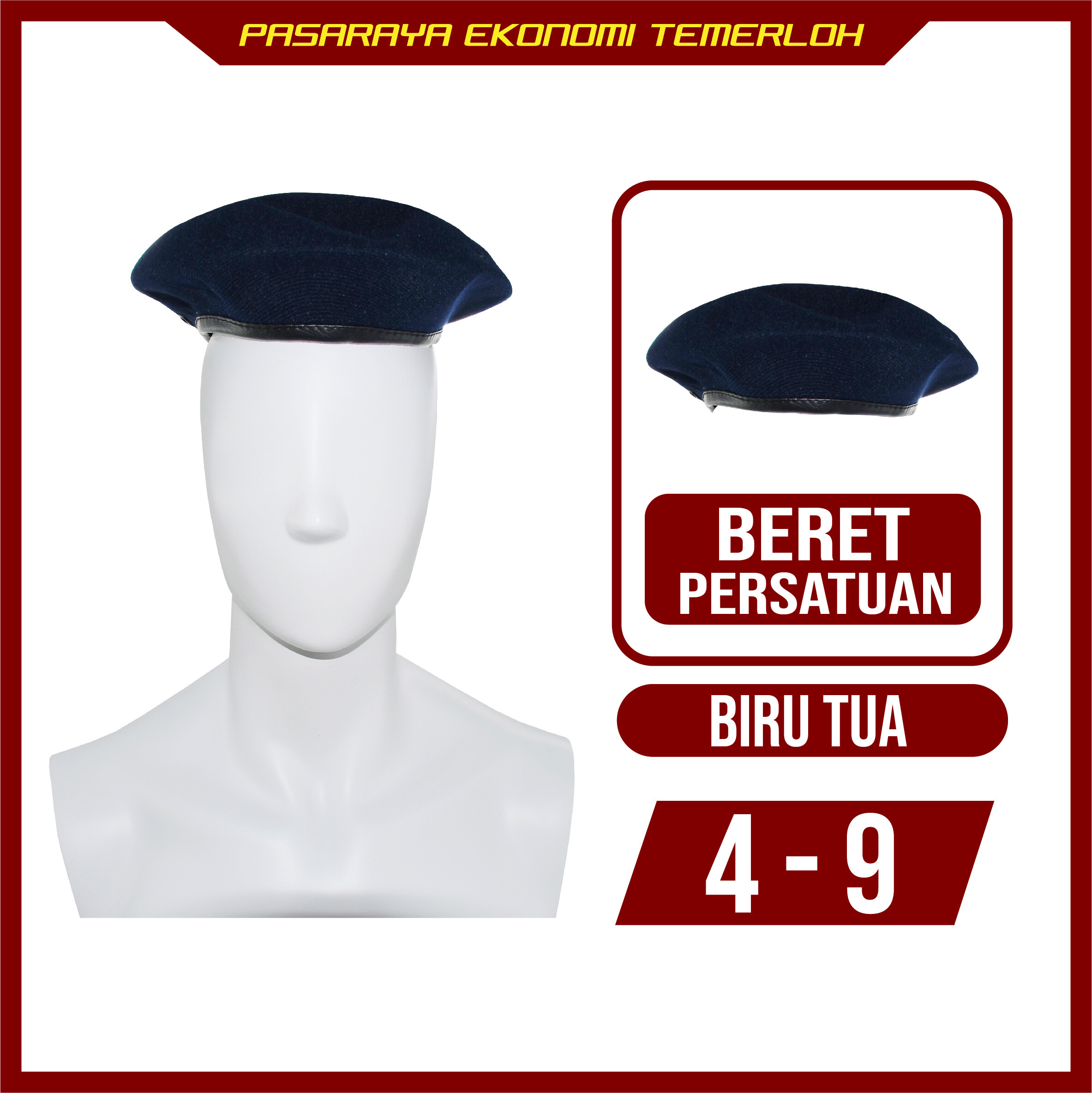BERET (BIRU TUA) PERSATUAN KADET SEKOLAH TOPI PERSATUAN SEKOLAH PBSM ...