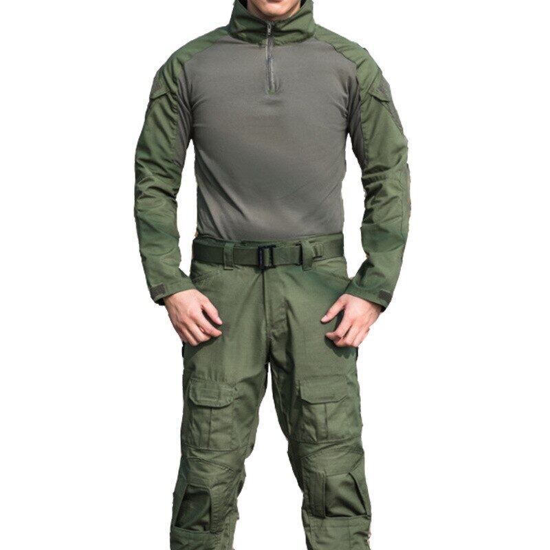 Green Camouflage Hunting Clothes Tactical Uniform Combat Shirt Pants ...