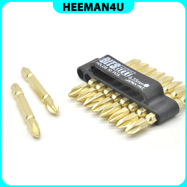 Heeman4u Philips PH2 45mm Magnetised Screwdriver Bit Set (+) 10pcs ...
