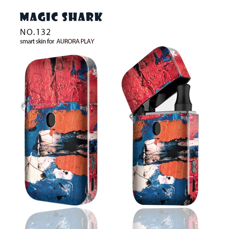 Magic Shark 2.5d Bumpy แฟชั่นบทคัดย่อที่มีสีสันบทคัดย่อฝาครอบกรณีสติกเก ...