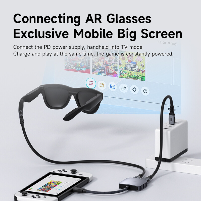Hagibis AR Eyeglasses Adapter 8K60Hz 4K144Hz USB C to Eyeglasses and ...