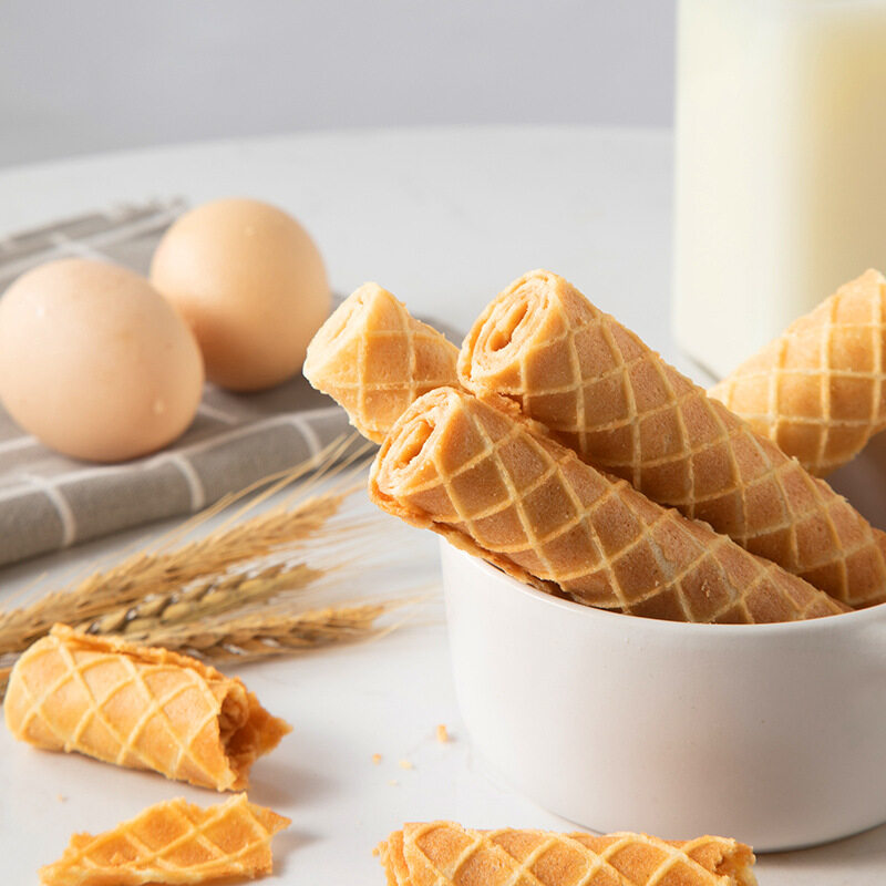 (Makanan ringan Cina) Snek Biskut Telur Gulung 206g | Lazada