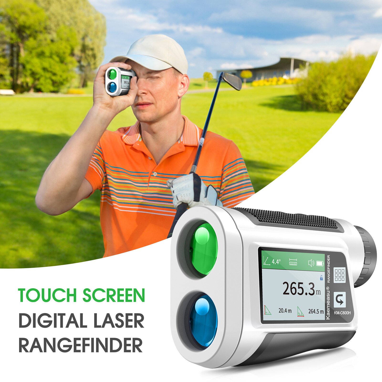 Golf Rangefinder with LCD Touch Screen 6X Magnification 600M 800M USB ...