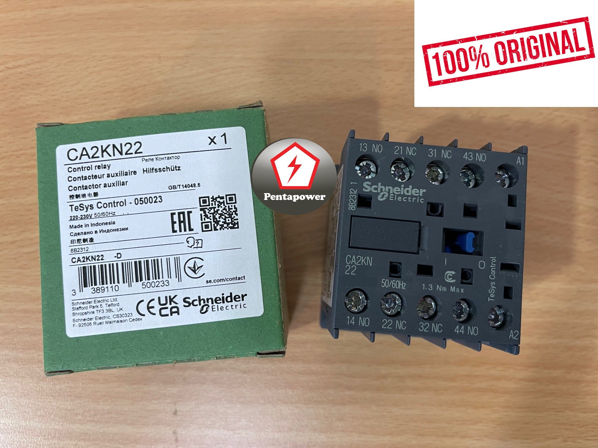 SCHNEIDER CA2KN22 TeSys K control relay - 2 NO + 2 NC - | Lazada