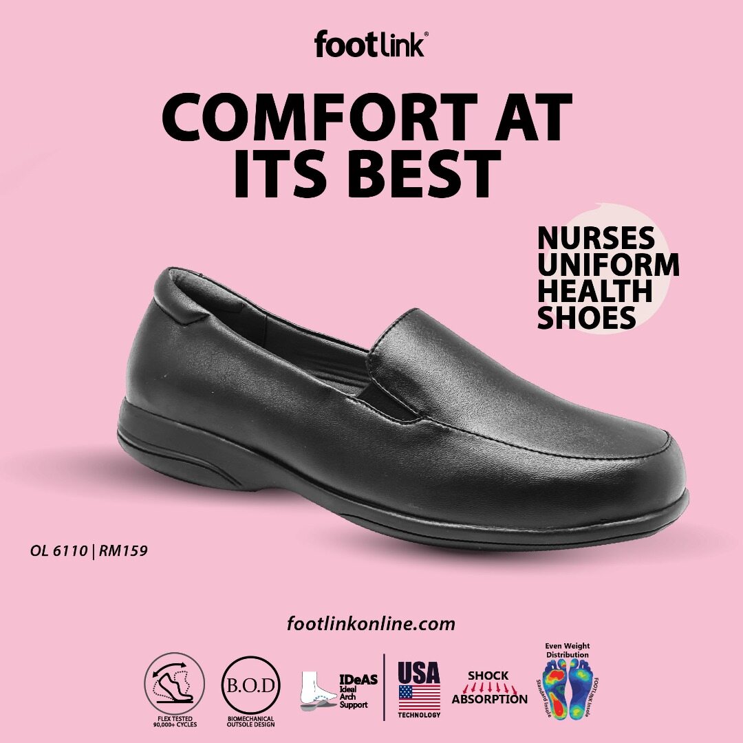 🌟READY STOCK🌟 Kasut Kesihatan Jururawat Footlink Ladies Uniform Shoe ...