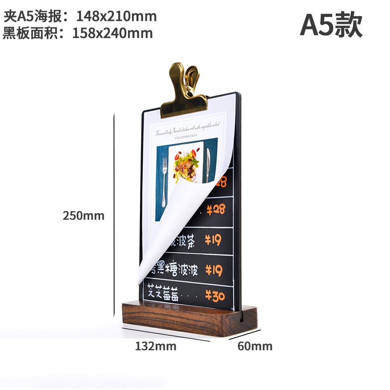 Handwritten creative desk cards for small blackboard shops can erase ...