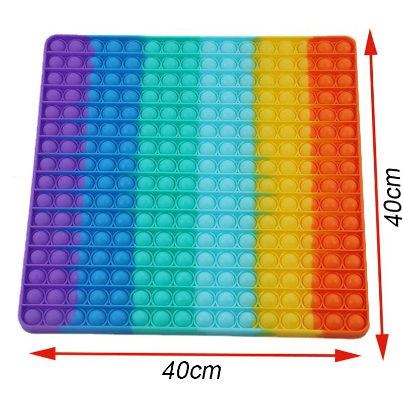 Big popit 20/30/40/50cm Big Size Pop It Fidget Toy Huge Rainbow Square ...