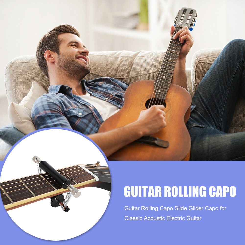 Guitar Rolling Capo SLIDE GLIDER Capo สำหรับกีตาร์ไฟฟ้าอะคูสติกคลาสสิก ...