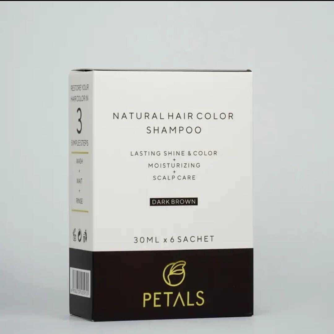 Petals Shampoo Pewarna Rambut (SACHETS) Rambut Colour Halal Organik ...