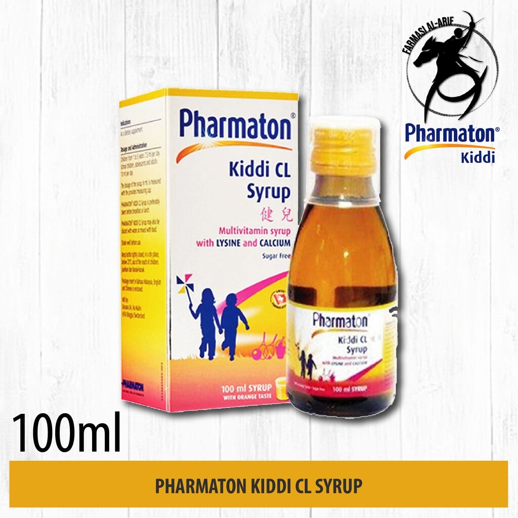 Pharmaton Kiddi CL Syrup SUGAR FREE 100ml | Lazada