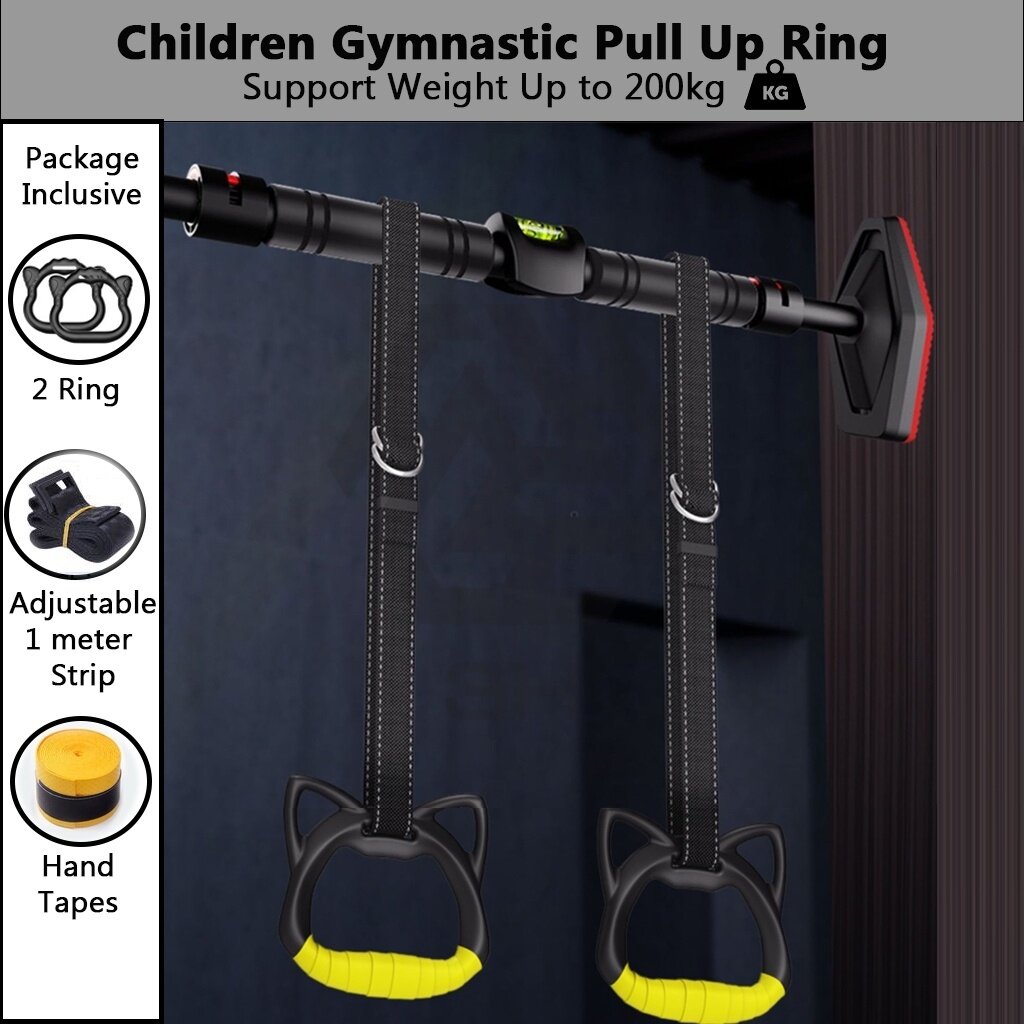 3H Pull Up Children Gymnastic Rings Exercise Strength Training ...