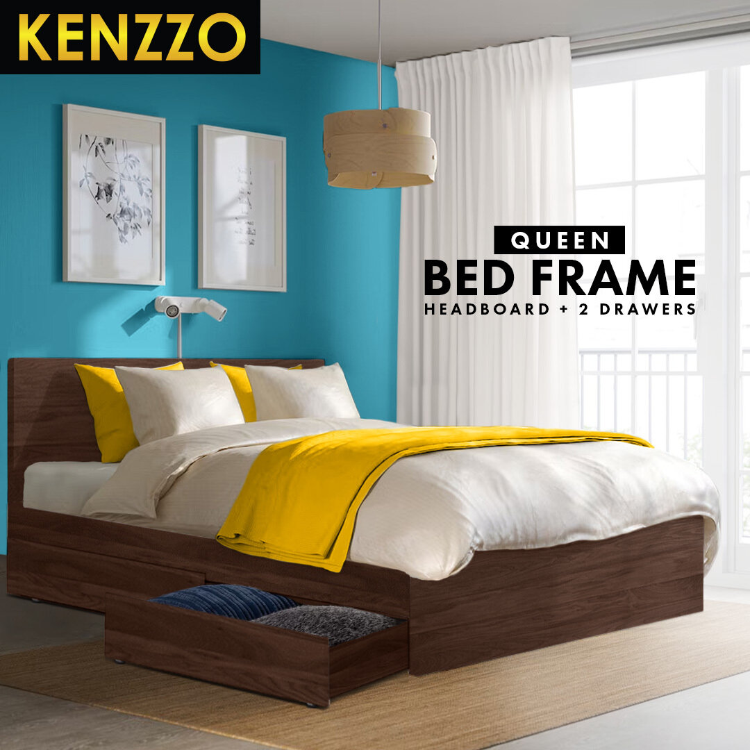 KENZZO : VERA SERIES QUEEN BEDFRAME / Queen wooden Bed Frame Japanese ...