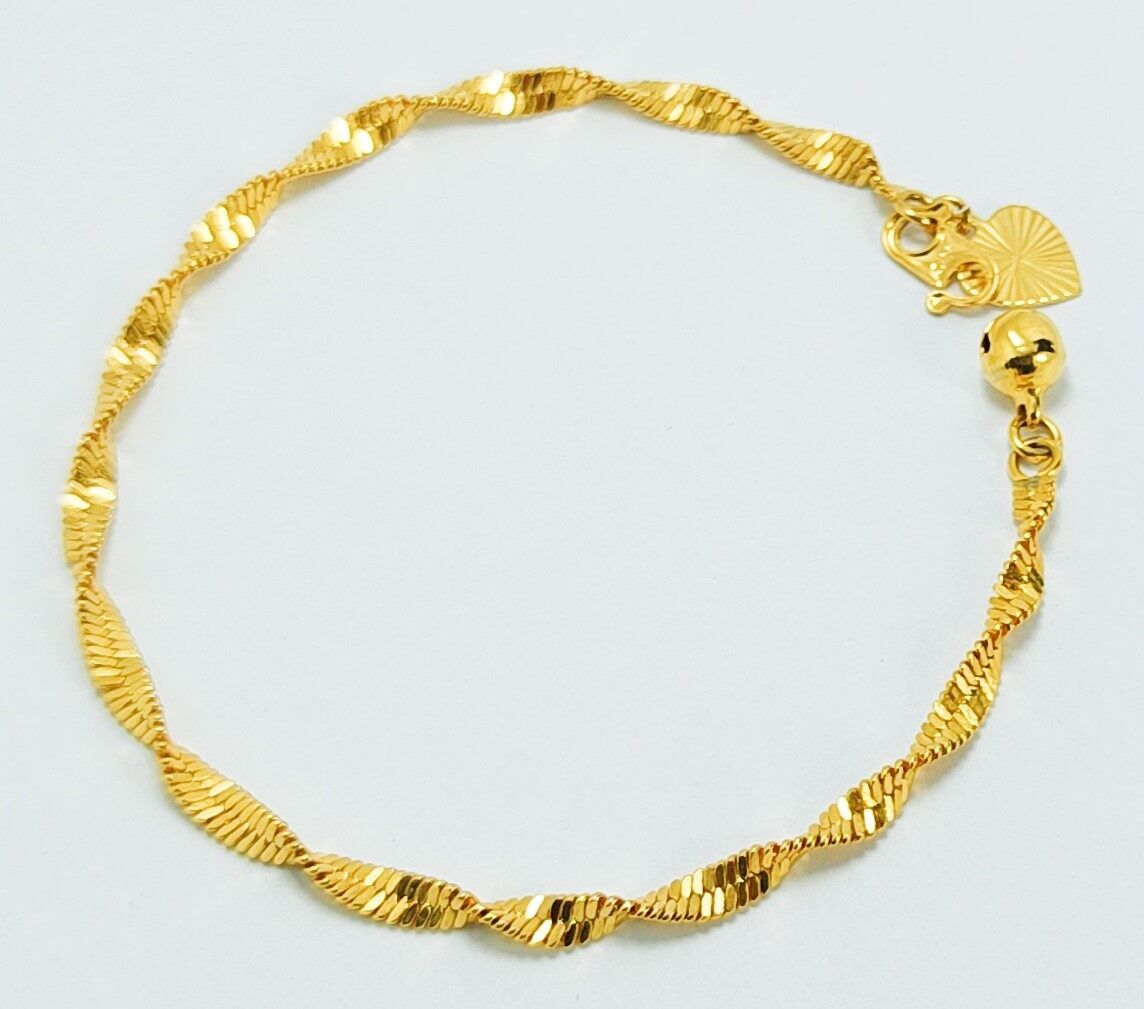 Rantai Tangan Emas Korea 24K (Gold Plated) Rantai Tangan Gila-gila | Lazada