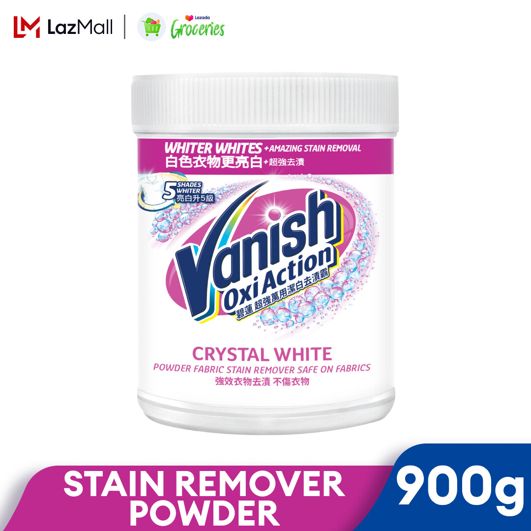 Vanish Fabric Clothes Crystal White Stain Remover Powder Tub (900g ...