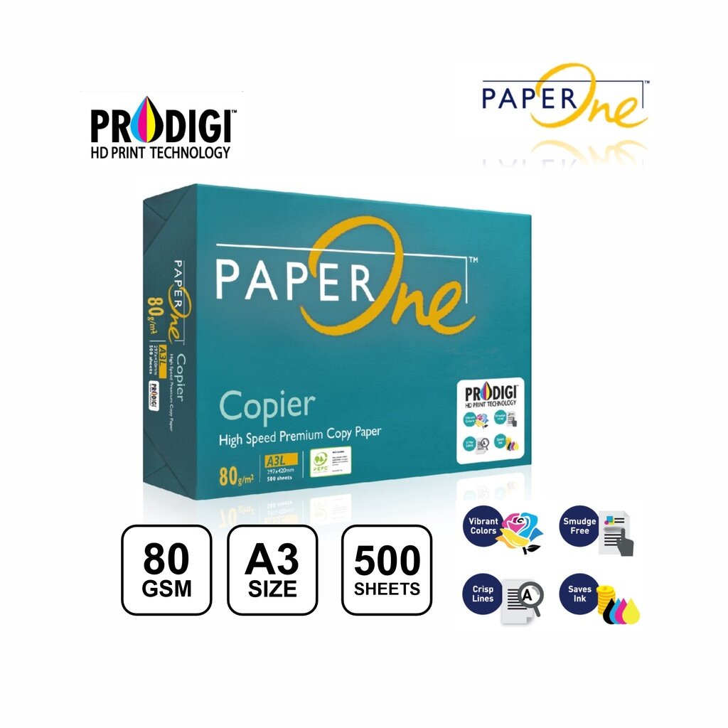 Paper One A3 Copier Paper 80gsm 500's Kertas A3 | Lazada