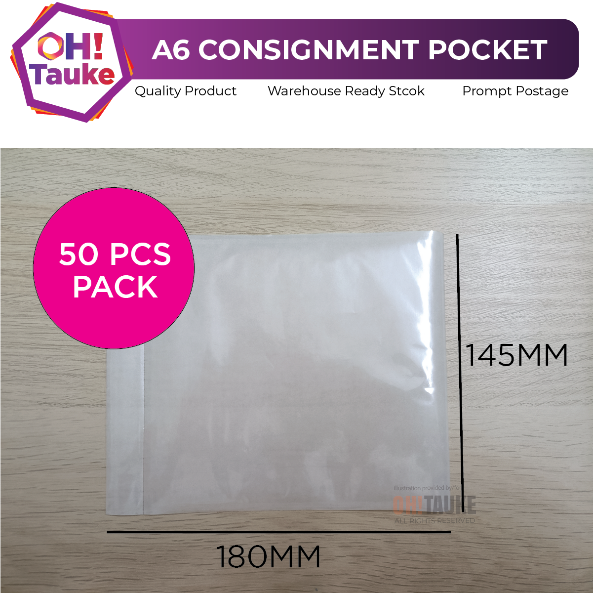 A6 Consignment Note Pocket AWB Pocket (50pcs/100pcs) | Lazada