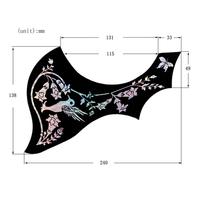 2Pcs Guitar Pickguard Anti-Scratch Guard Plate Self-Adhesive Pick Guard ...