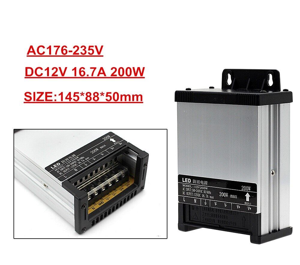 12 V Led กลางแจ้งกันฝนพาวเวอร์ซัพพลาย12โวลต์60W 100W 200W 250W 400W Led ...