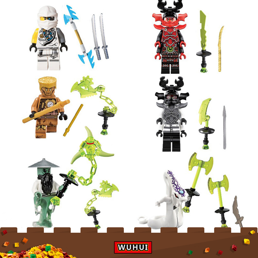 6pcs Ninja Building บล็อกให้ความรู้เด็ก DIY ของเล่นเด็กของขวัญ MINI อิฐ ...