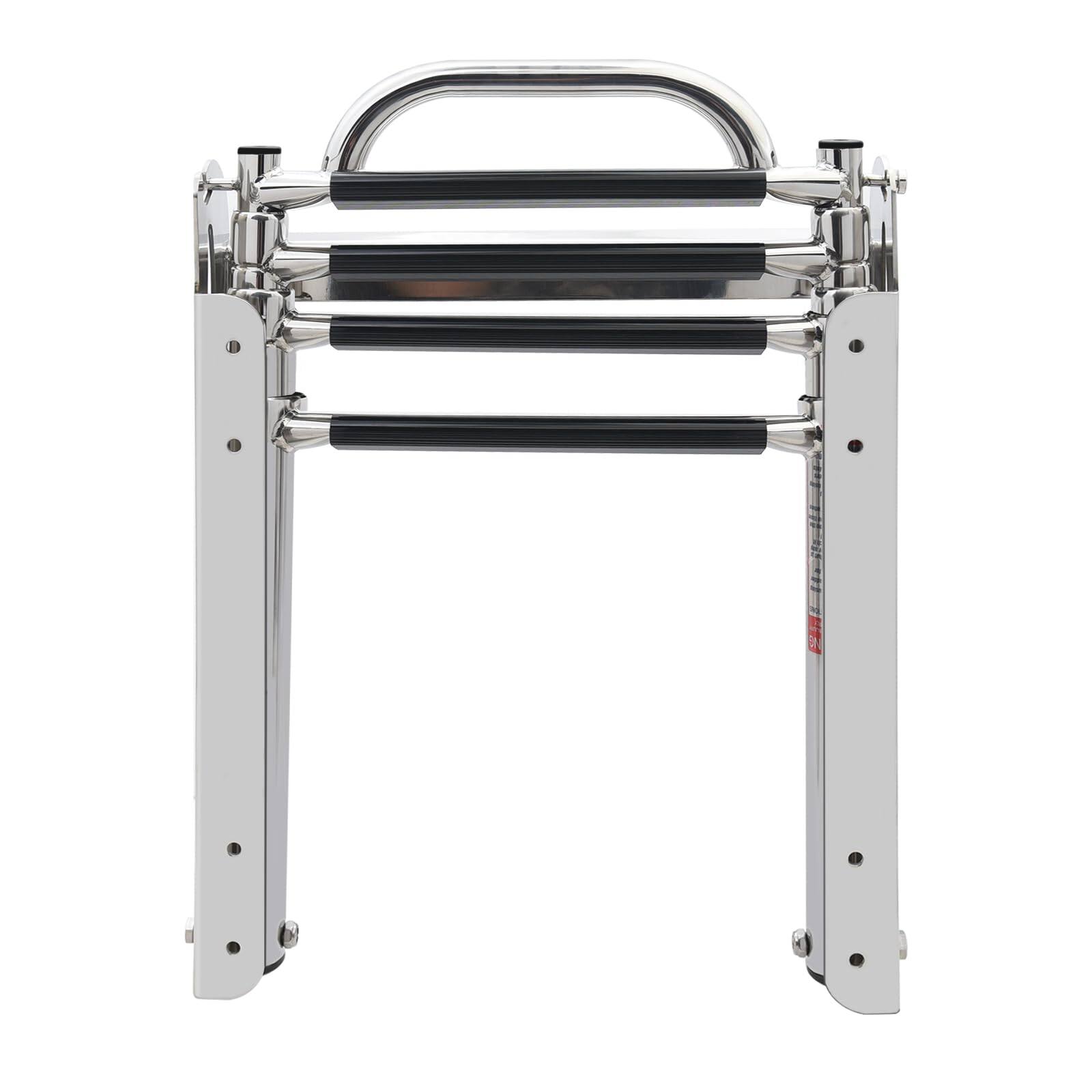 3 /4 Steps Stainless Steel Boat Ladder Pontoon Ladder Folding Ladder ...