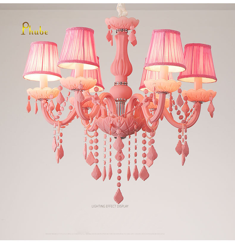 K9 Pink Crystal Chandelier, Crystal for Chandelier Elegant Raindrop ...