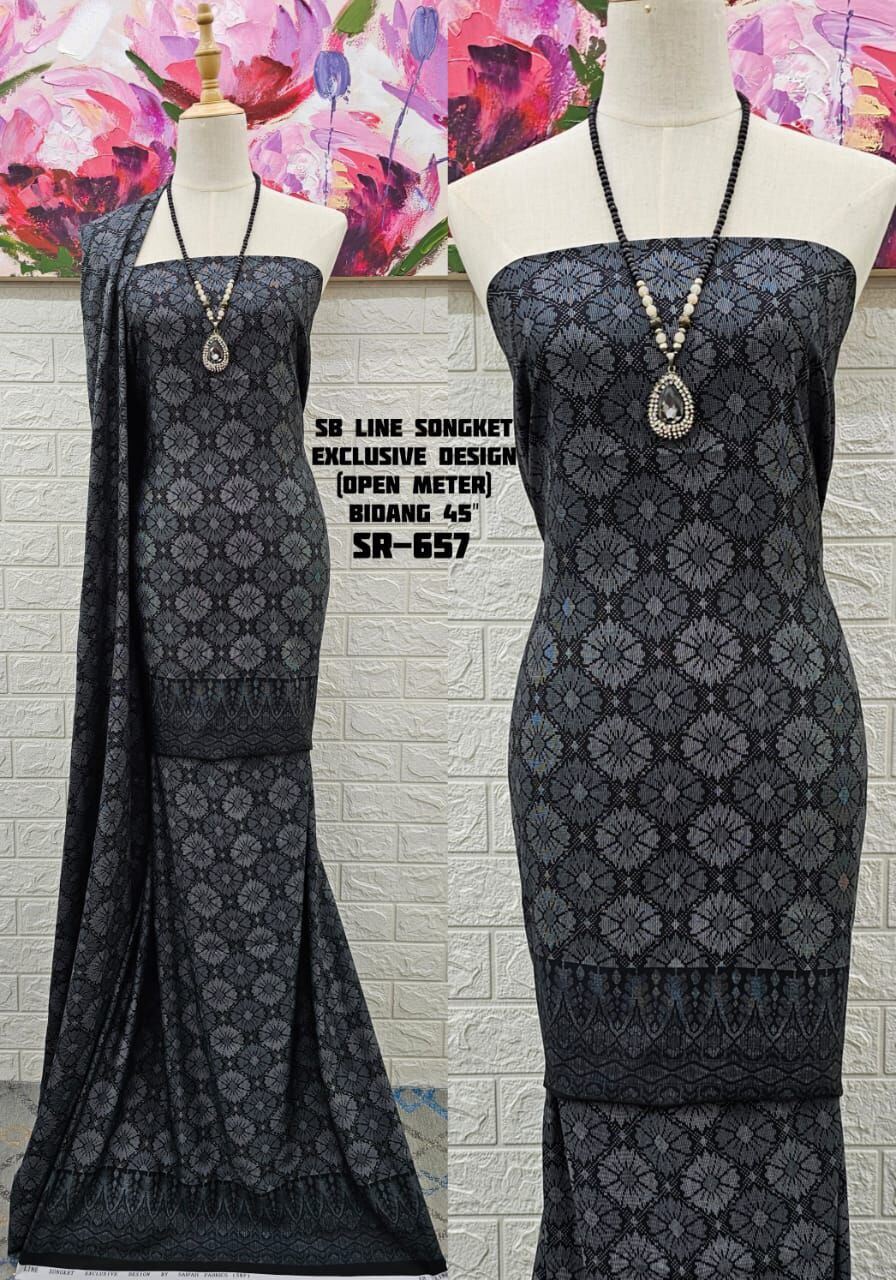 KAIN PASANG SONGKET PRINTED SB LINE EXCLUSIVE OPEN METER DAN SERAGAM ...
