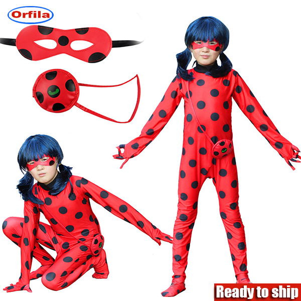 ORIGINAL Ladybug Girls' Ladybird Costume Kids Halloween Carnival ...