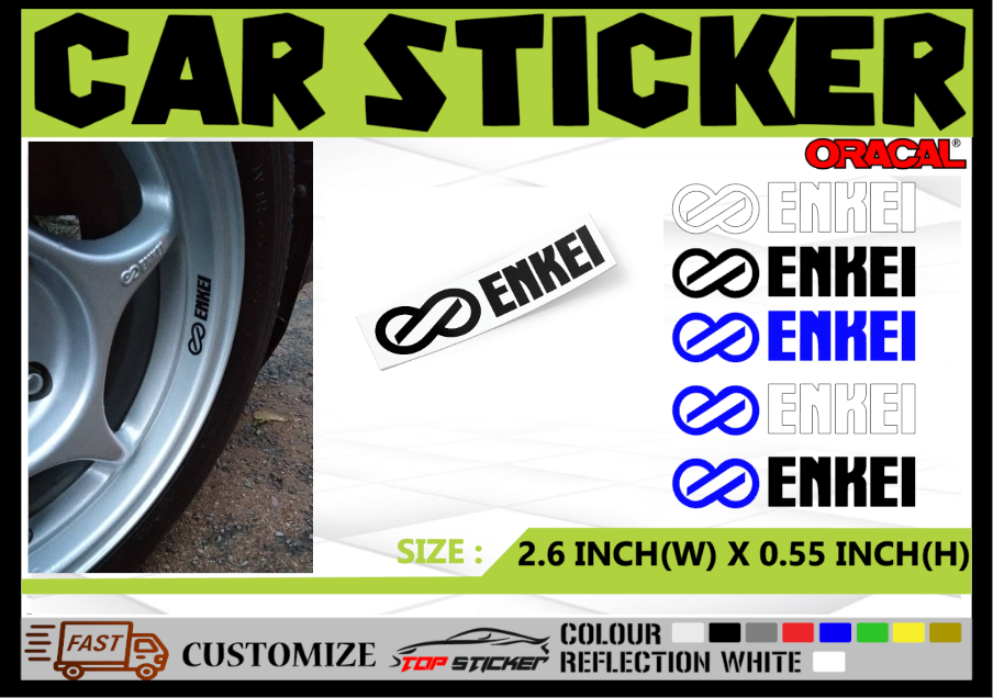 ENKEI SPORT RIM STICKER CAR STICKERS KERETA STICKER SPORT RIM RPF1 | Lazada